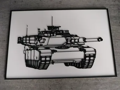 M1 Abrams Tank - Blueprint - Poster - Drawing by PaperPlaneLab - 纸飞机工作室 ...