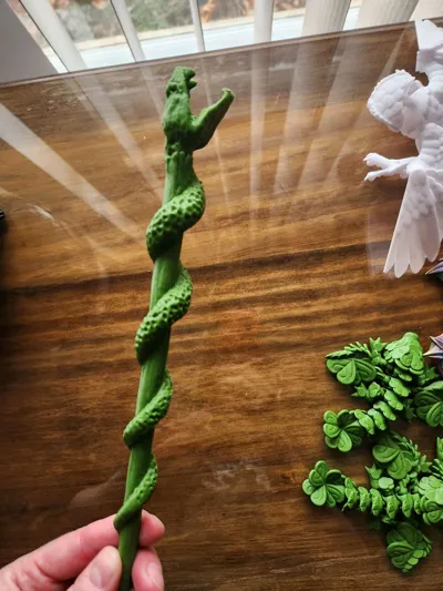 Slytherin House Mascot Magic Wand by Kuga MakerWorld: Download Free 3D ...