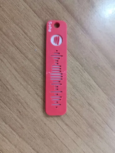 Cute Customizable Spotify Keychain by Stampabile MakerWorld: Download ...