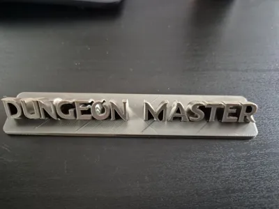 Dungeon Master Desk Plaque by Clucky MakerWorld: Download Free 3D Models