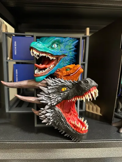 Drogon Book Nook and Wall Mount - Free 3D Print Model - MakerWorld