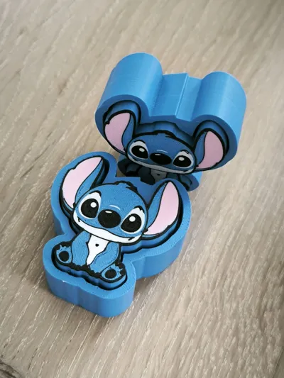 Stitch sitting fidget clicker keyboard switch - Free 3D Print Model ...