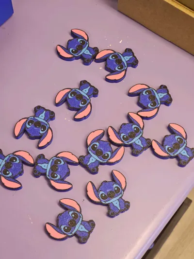 Stitch sitting fidget clicker keyboard switch by creachick3d MakerWorld ...