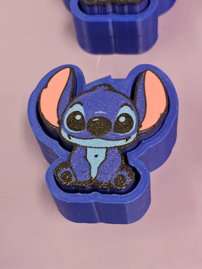 Stitch sitting fidget clicker keyboard switch by creachick3d MakerWorld ...