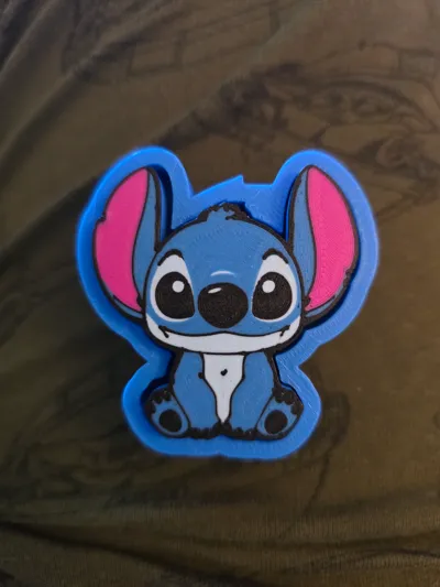 Stitch sitting fidget clicker keyboard switch by creachick3d MakerWorld ...