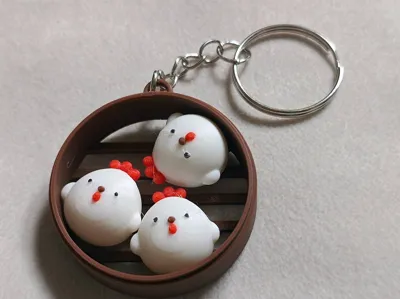 Chicken Bun Fidget Keychain (Dim Sum) by Jefflynn MakerWorld: Download ...