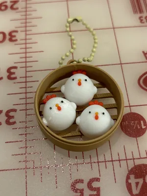 Chicken Bun Fidget Keychain (Dim Sum) by Jefflynn MakerWorld: Download ...