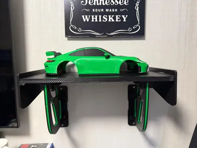 Porsche 911 GT3 RS Wing Shelf - Free 3D Print Model - MakerWorld