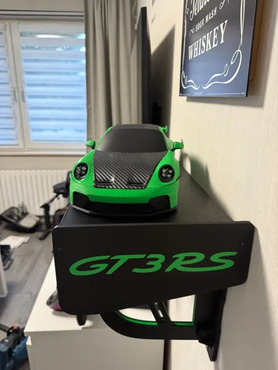 Porsche 911 GT3 RS Wing Shelf - Free 3D Print Model - MakerWorld