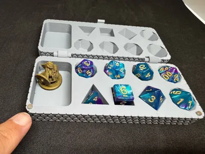 DnD Dice and miniature box - print in place - D&D - Free 3D Print Model ...