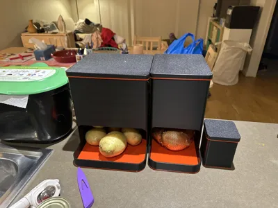 Potato, Onion & Garlic Bin / Dispenser / Keeper - Free 3D Print Model ...