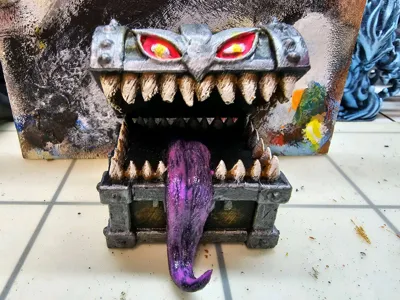 DnD Mimic Chest Monster | Fantasy RPG Prop for DnD by Redsing_ART ...