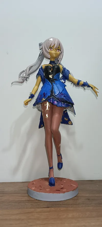 Genshin Impact Keqing Elegant Raiment Fan Model by 东方同志 MakerWorld ...