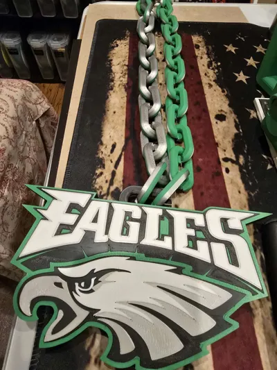 Philadelphia Eagles oversized with chain profile by Happy Day Fun Merch ...
