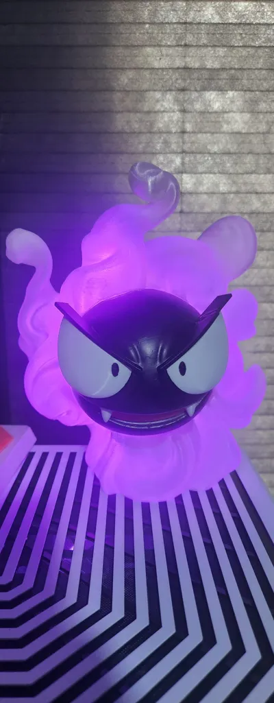 Pokemon - Gastly Lamp - Multipart - Free 3D Print Model - MakerWorld