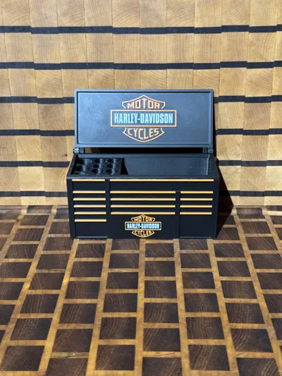 Harley Davidson Inspired Desktop Work toolbox FD - Free 3D Print Model ...
