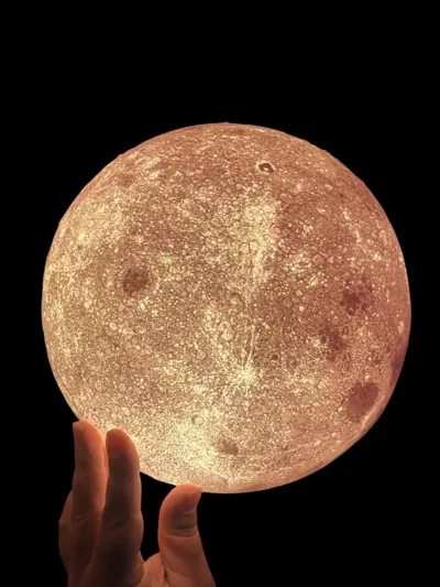 LARGE+BRIGHT Moon Lamp Modern Wavy Base Remixed by maxim3D MakerWorld ...