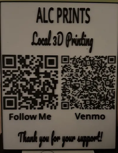 Custom QR Code Sign/Vendor Display/Table Display by DramooFree ...