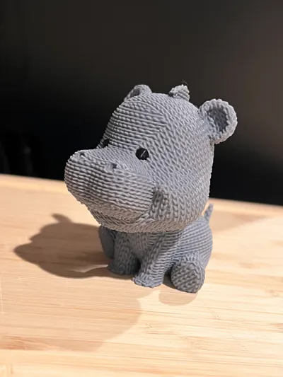 Cute Knitted Hippo by TreeD-prints - MakerWorld