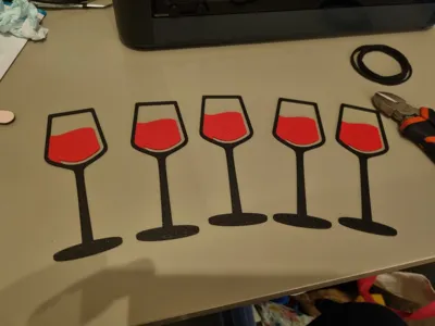 Wine Glass Bookmark by Bero MakerWorld: Download Free 3D Models