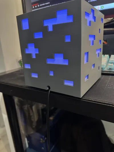 Minecraft ore lamp by DOT-Nobody MakerWorld: Download Free 3D Models