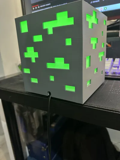 Minecraft ore lamp by DOT-Nobody MakerWorld: Download Free 3D Models