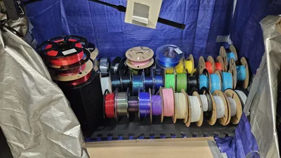 Sturdy Modular Filament Spool Rack Fully Printable by Antiphrasis ...