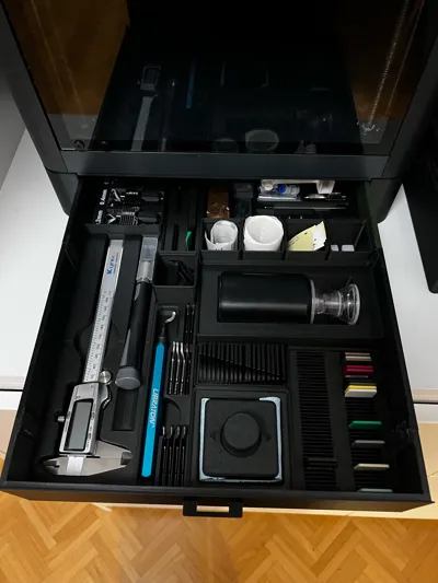 Storage drawer for P1P P1S X1C Printer riser - Free 3D Print Model ...