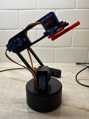 Robotic Arm 3 Axis Connected by Nitros MakerWorld: Download Free 3D Models
