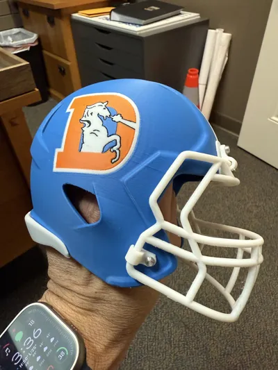 Broncos Retro University of Denver Football Helmet by animuL67 ...