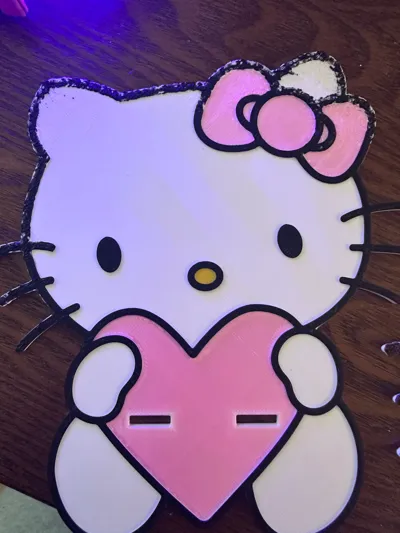 Hello Kitty phone stand - Free 3D Print Model - MakerWorld