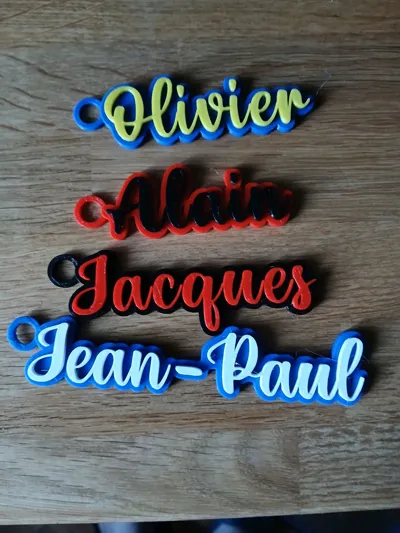 Name keychain +1000 - Free 3D Print Model - MakerWorld