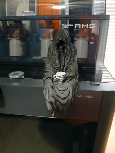 Sitting Grim Reaper with Teacup | (Book)shelf Deco by kariprints3d ...