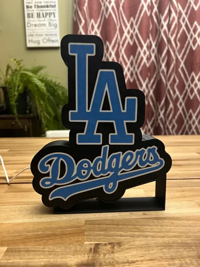 LA Dodgers light box by eulisesalarcon MakerWorld: Download Free 3D Models