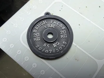 Parametric Weight Plate Keychain - Free 3D Print Model - MakerWorld