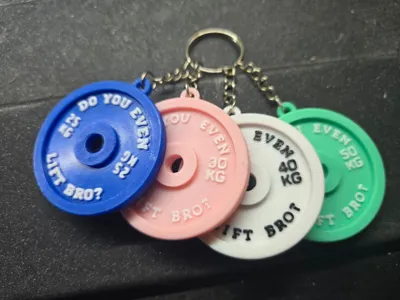 Parametric Weight Plate Keychain by Rusty Tractor - MakerWorld