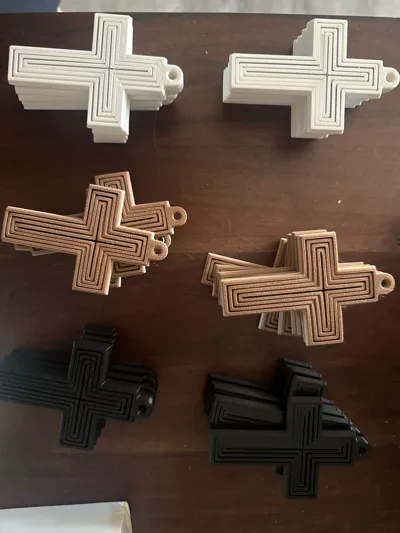 Fidget Cross key chain charm by BlackSheepStudio MakerWorld: Download ...