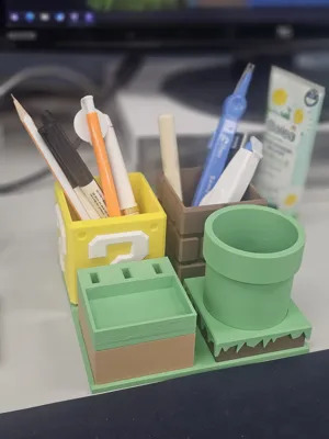 Super Mario Desk Organizer by Casadom MakerWorld: Download Free 3D Models