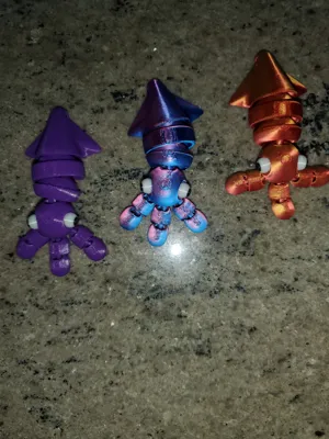 Flexi Cute Squid Keychain by ilya91 - MakerWorld