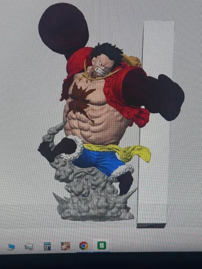 [Hand-painted] One Piece Luffy enraged by 脸红的鳄鱼 MakerWorld: Download ...