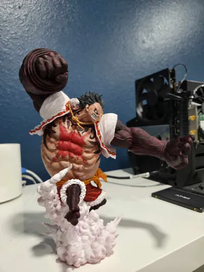 [Hand-painted] One Piece Luffy enraged - Free 3D Print Model - MakerWorld