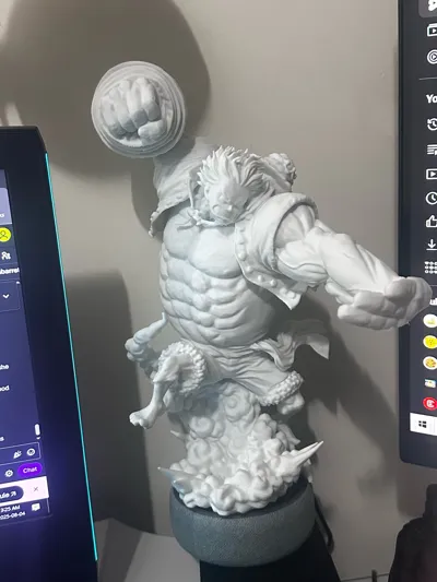 [Hand-painted] One Piece Luffy enraged by 脸红的鳄鱼 MakerWorld: Download ...
