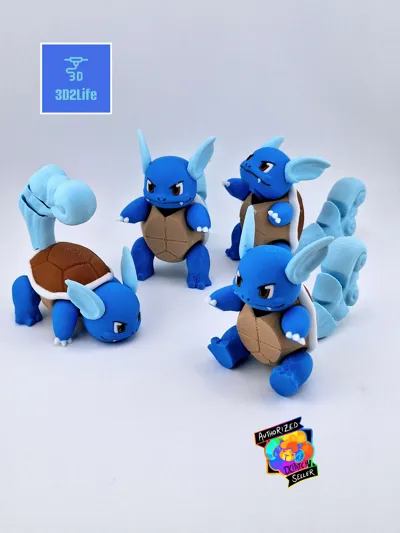 Wartortle - Flexi Articulated Pokémon by IXPatch MakerWorld: Download ...