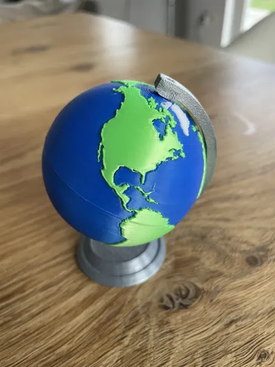 Mini Desktop Earth Globe by Franken 3D MakerWorld: Download Free 3D Models