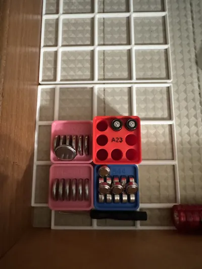 Gridfinity coin cell battery storage solution by dustyalexfish - MakerWorld