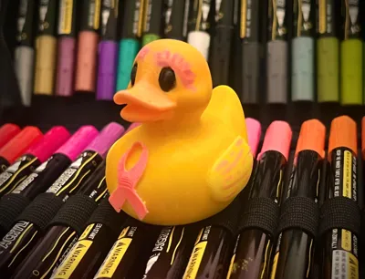 Breast Cancer Awareness Duck - Free 3D Print Model - MakerWorld