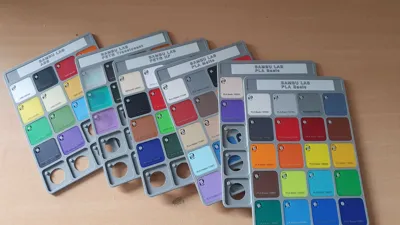 Labeled Filament Swatch and Display Board by Marc Elbichon MakerWorld ...