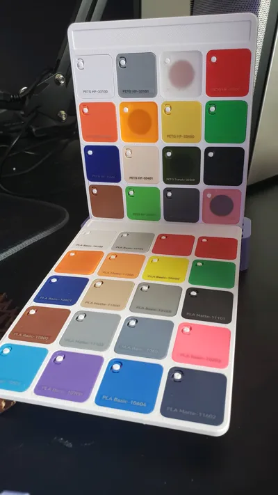 Labeled Filament Swatch and Display Board by Marc Elbichon MakerWorld ...