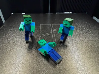 Minecraft Zombie Articulated by kirimba MakerWorld: Download Free 3D Models