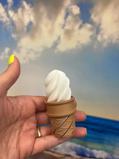 Spiral Ice Cream Cone - Free 3D Print Model - MakerWorld